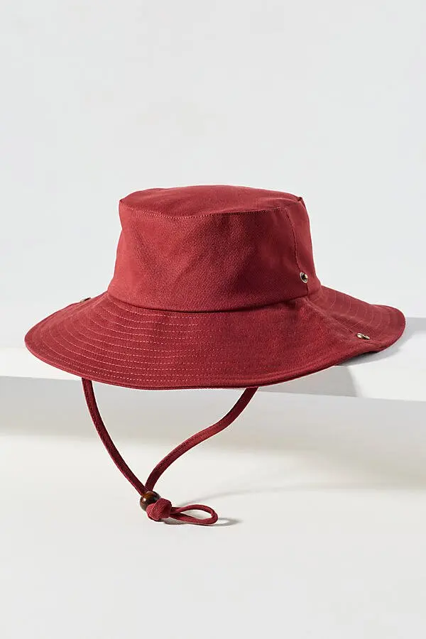 WYETH Drawstring Bucket Hat - Wine