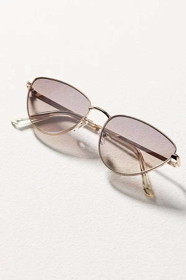 Anthropologie Metal Rim Cat-eye Sunglasses - Gold