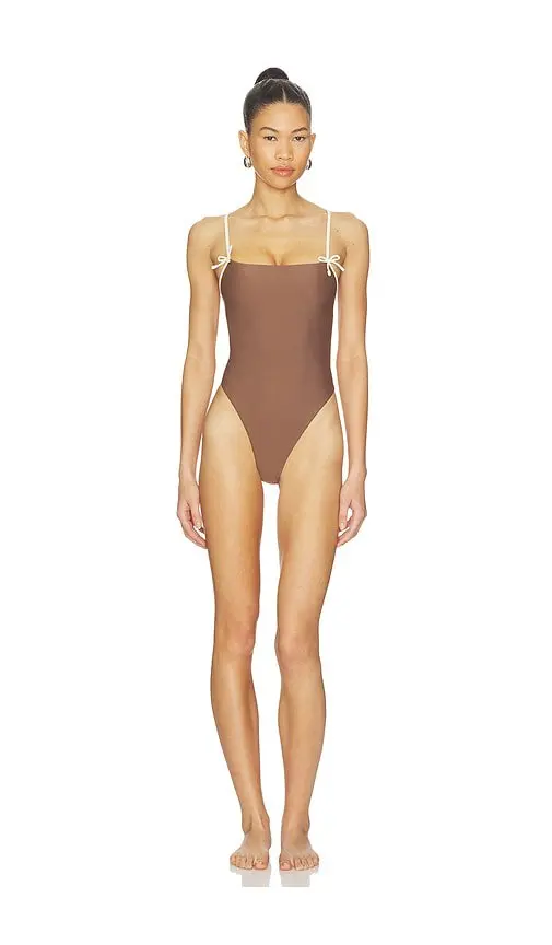 Tularosa Pucara One Piece - Brown & Cream