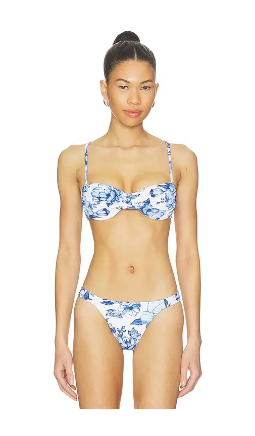 Farm Rio Porcelain Chita Underwire Bikini Top - Off White