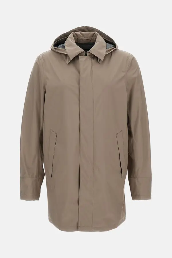 Herno Microfiber Raincoat - Grey