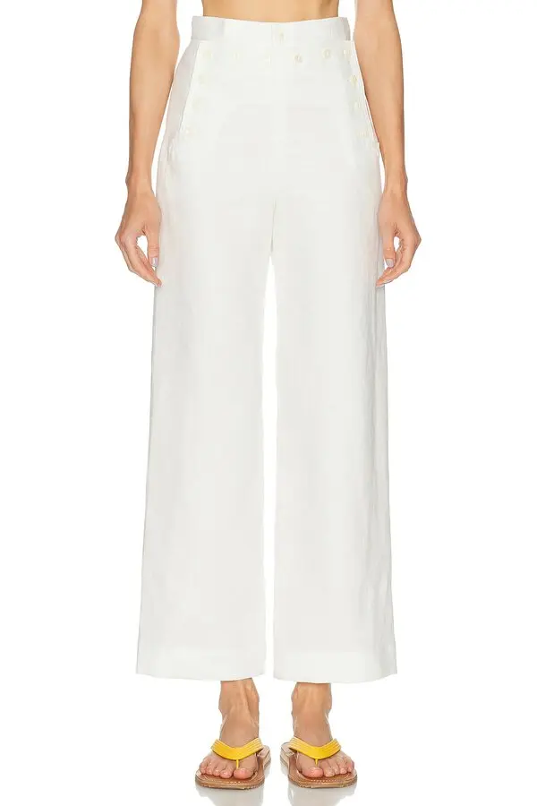 BODE Linen Sailor Trousers - White
