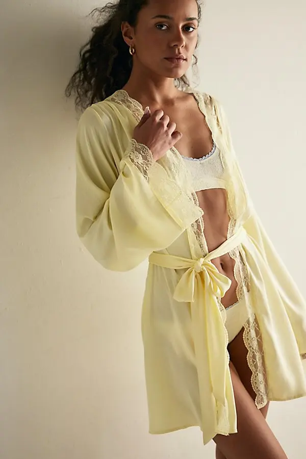 KAT THE LABEL Sidney Robe - Limoncello