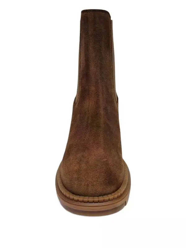 Casadei 80mm Suede Chelsea Boots