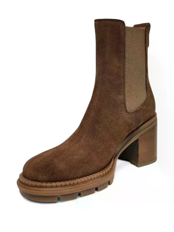 Casadei 80mm Suede Chelsea Boots