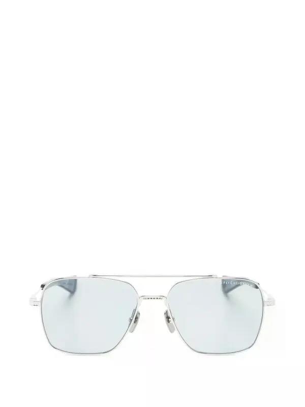 Dita Flight Seven Pilot-frame Sunglasses - Silver