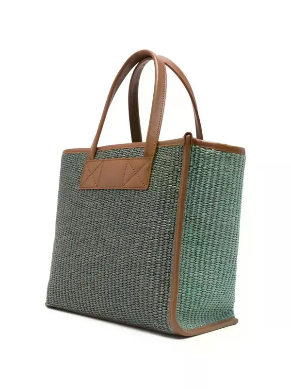 Furla Woven Top Handle Tote Bag