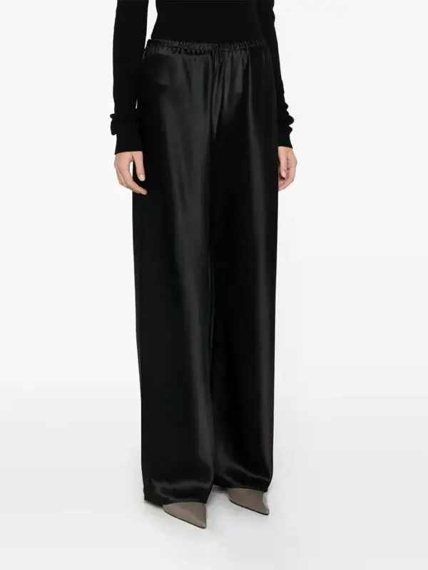 Almada Label Bias Satin Trousers
