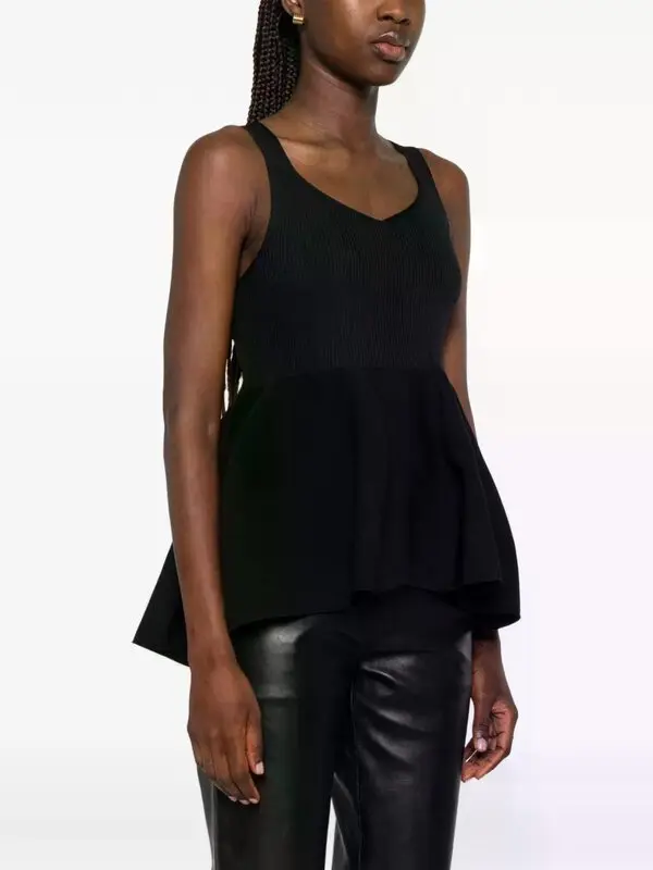 CFCL Ribbed Flared-hem Top