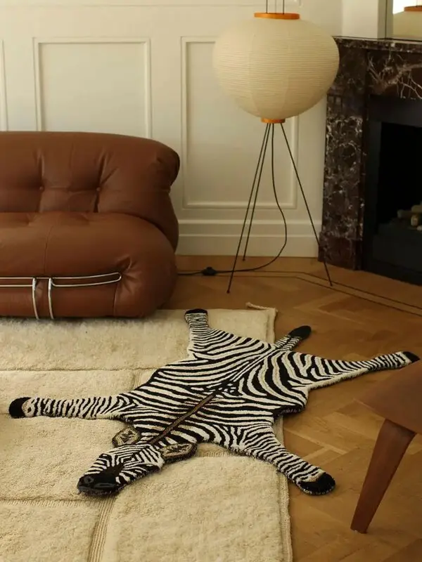 DOING GOODS Large Stripey Zebra Rug