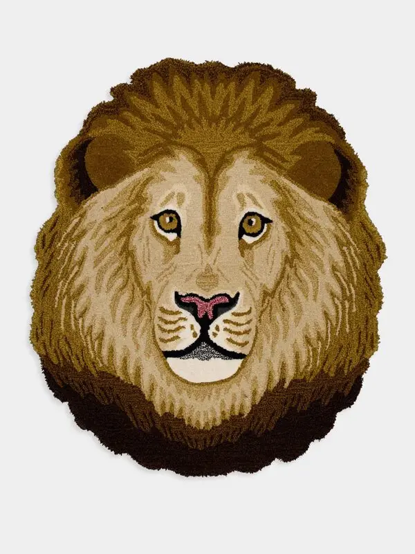DOING GOODS Ari Lion Head Rug Large - Multicolour