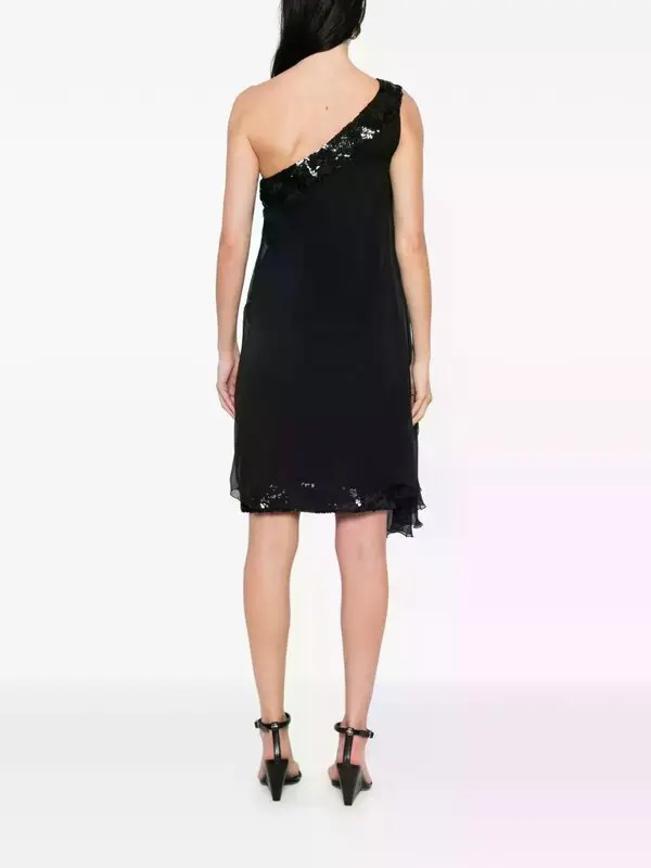 Alberta Ferretti Asymmetric Sequin Mini Dress