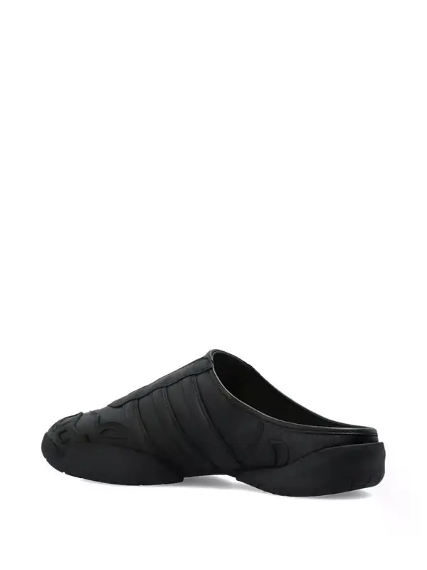 Y3 Regu Embroidered Leather Mules