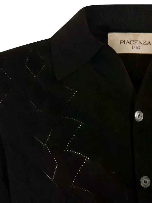 PIACENZA CASHMERE 1733 Buttoned Patterned Cardigan