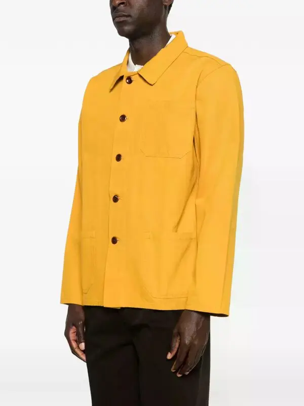 USKEES Chest-pocket Shirt Jacket - Yellow