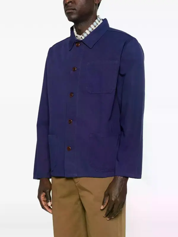 USKEES Chest-pocket Shirt Jacket - Blue