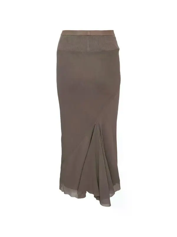 Rick Owens Knee Bias Midi Skirt - Grey