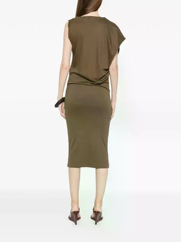Jacquemus La Robe Draped Midi Dress