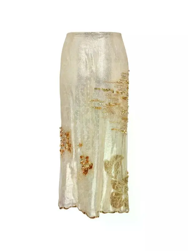 Biyan Sequin-embellished Tulle Skirt