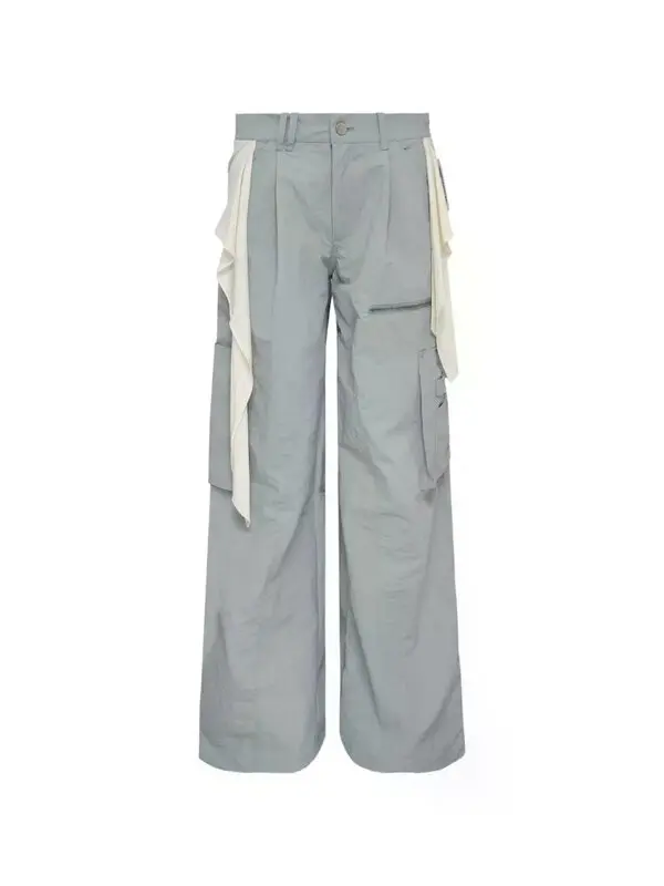 Hache Layered Tie-detail Trousers - Blue