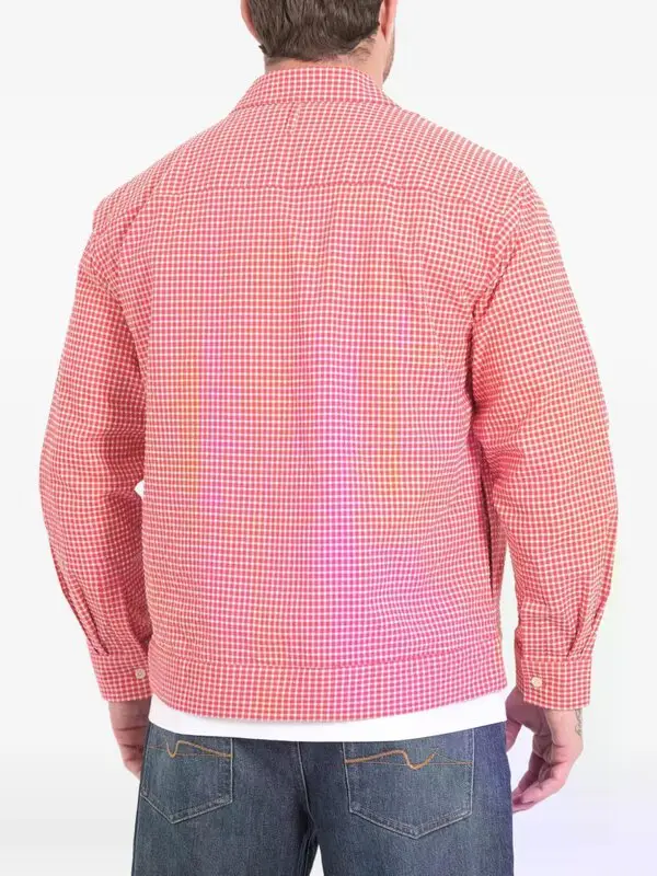 Nn07 Reed Checked Button Shirt - Red