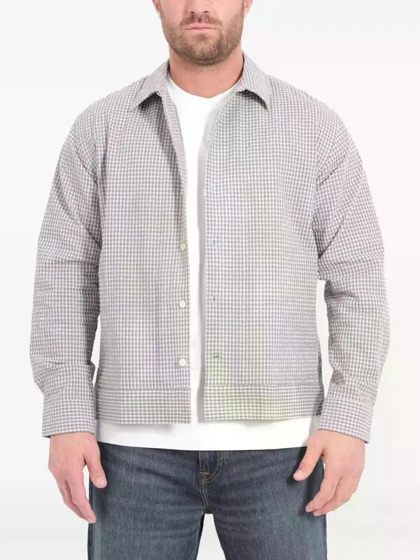 Nn07 Reed Gingham Button Shirt