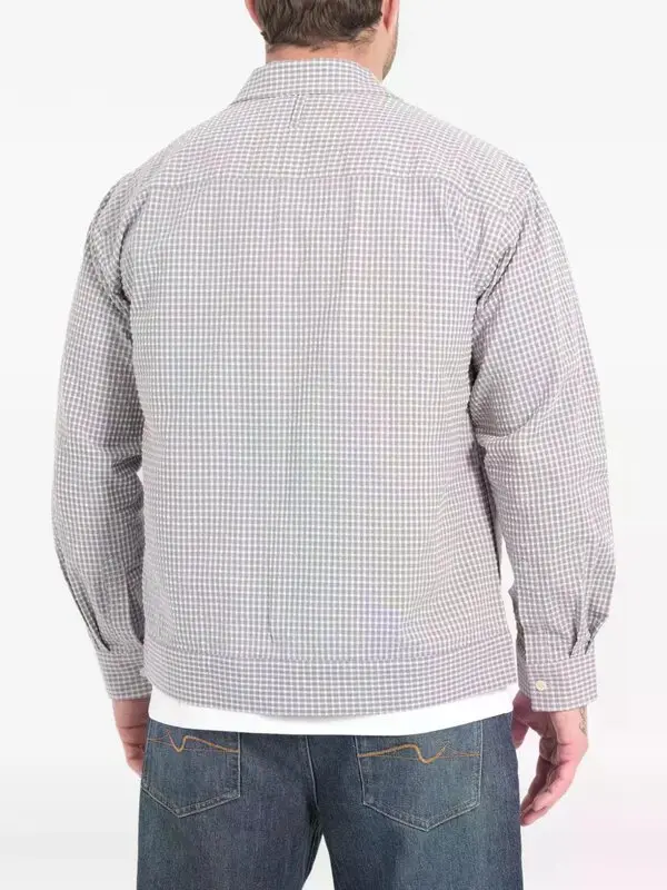 Nn07 Reed Gingham Button Shirt