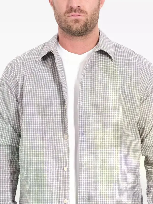 Nn07 Reed Gingham Button Shirt