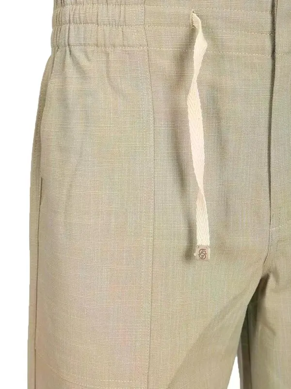Drole De Monsieur Elasticated Cotton Trousers