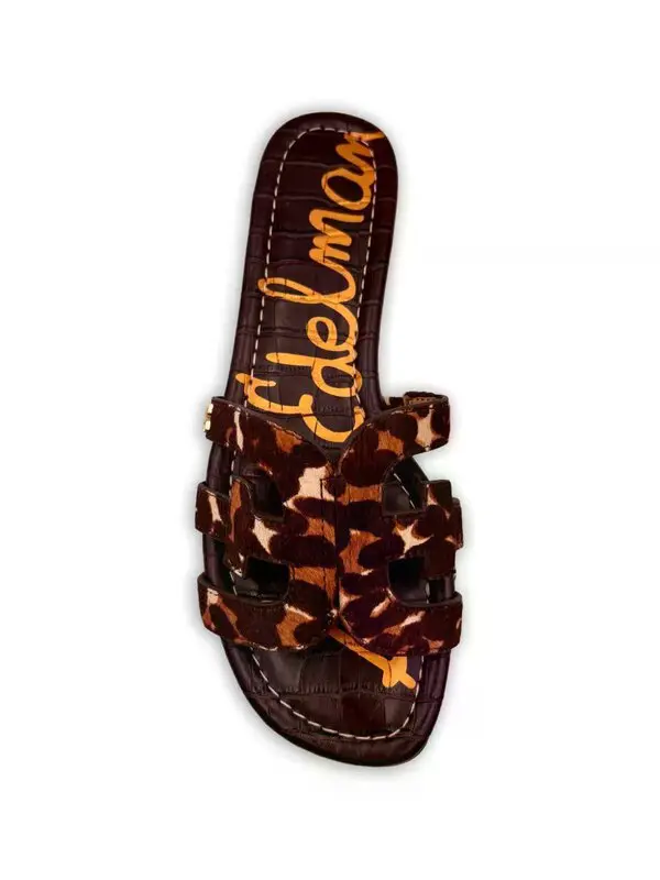 Sam Edelman Animal-print Flat Sandals - Brown
