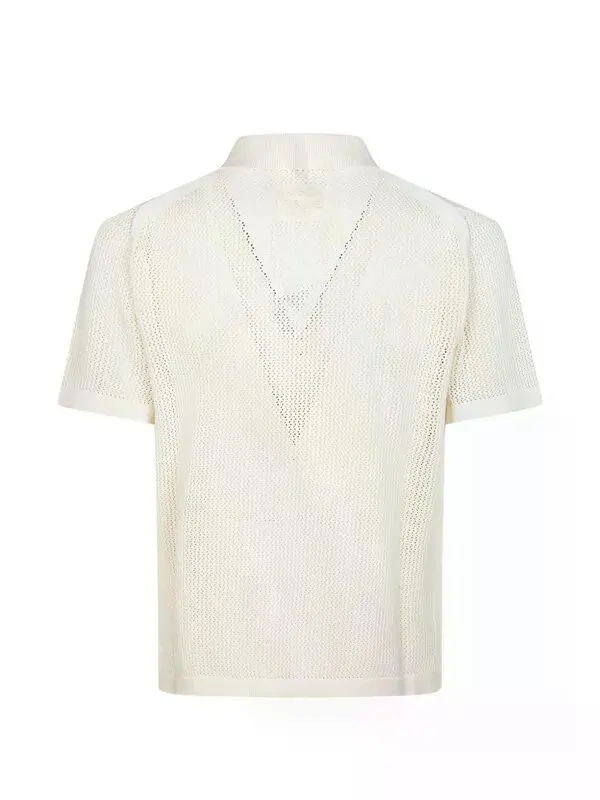 Maison Kitsuné Open-work Button-down Shirt