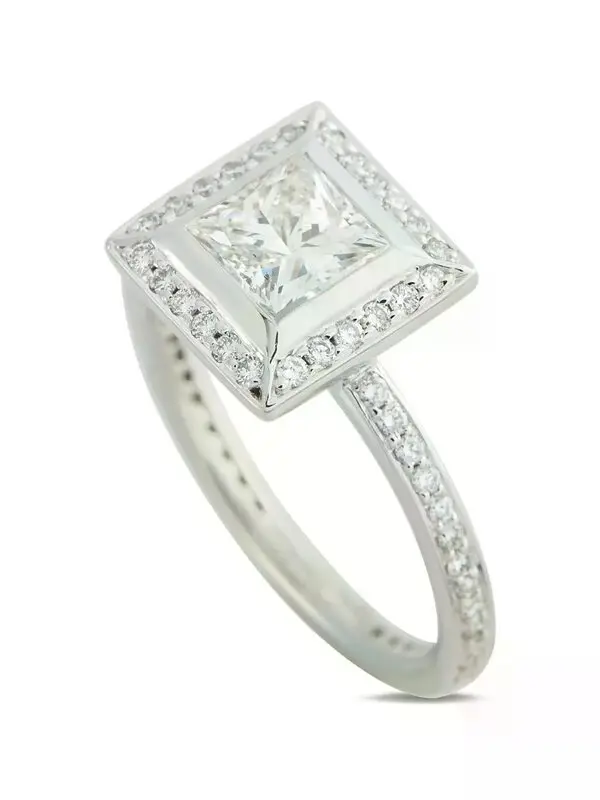 LB EXCLUSIVE Platinum Diamond Ring - Silver