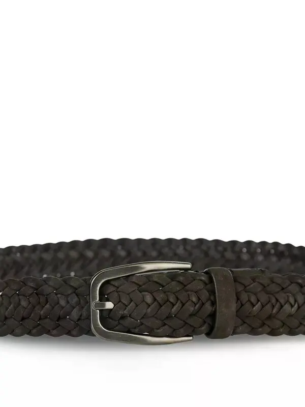 Zegna Braided Leather Belt