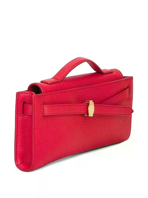Veronica Beard Dash Leather Clutch - Red