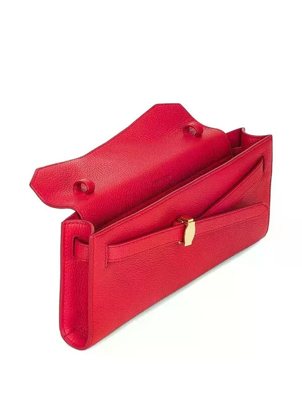 Veronica Beard Dash Leather Clutch - Red