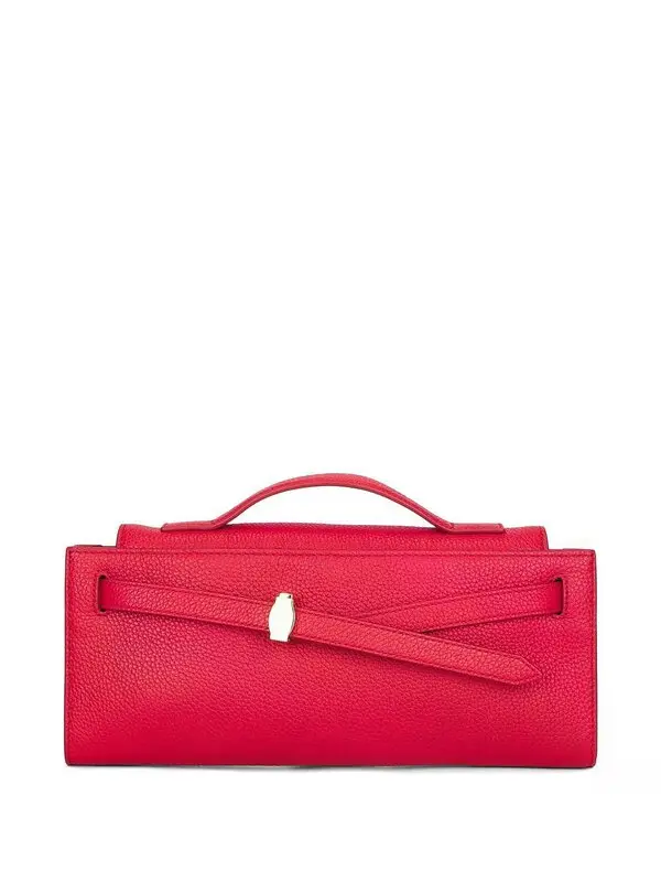 Veronica Beard Dash Leather Clutch - Red