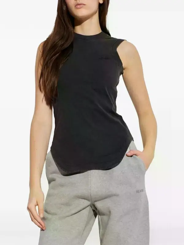 Attico Logo-embroidered Tank Top - Black