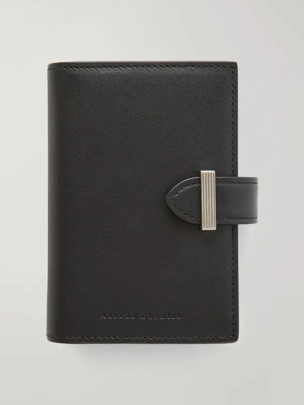 Dunhill Alfred Business Card Case Patina-leather Cardholder - Black