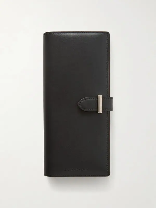 Dunhill Alfred Patina-leather Billfold Wallet - Black