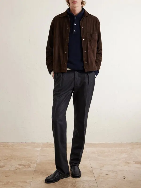 UMIT BENAN Francis Cashmere Polo Sweater