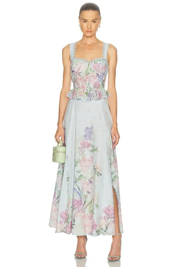 Charo Ruiz Ibiza Floret Top - Blue Botanic
