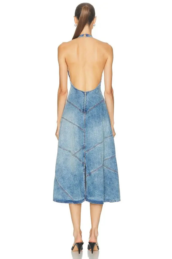 EB DENIM Delphi Pieced Halter Dress