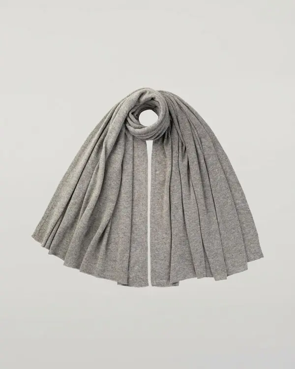 Johnstons Of Elgin Gauzy Cashmere Light Travel Stole - Grey