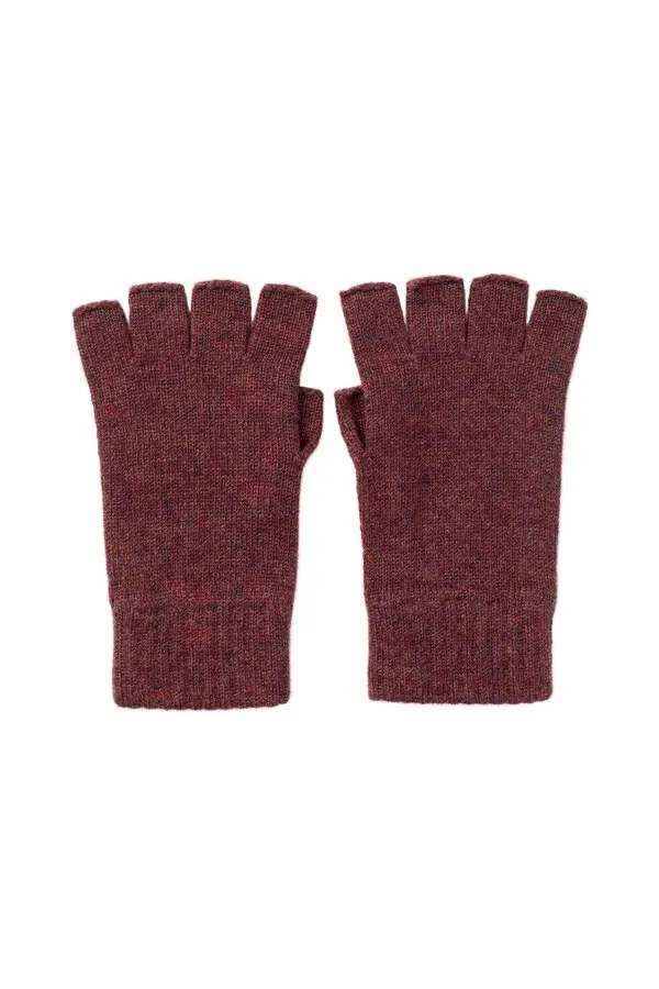 Johnstons Of Elgin Fingerless Cashmere Gloves - Purple