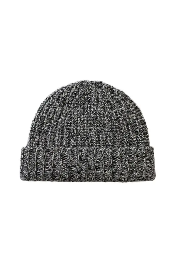 Johnstons Of Elgin Half Cardigan Stitch Cashmere Beanie - Grey