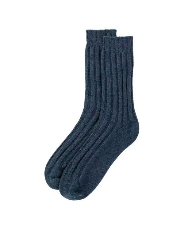 Johnstons Of Elgin Cashmere Lounge Socks - Navy