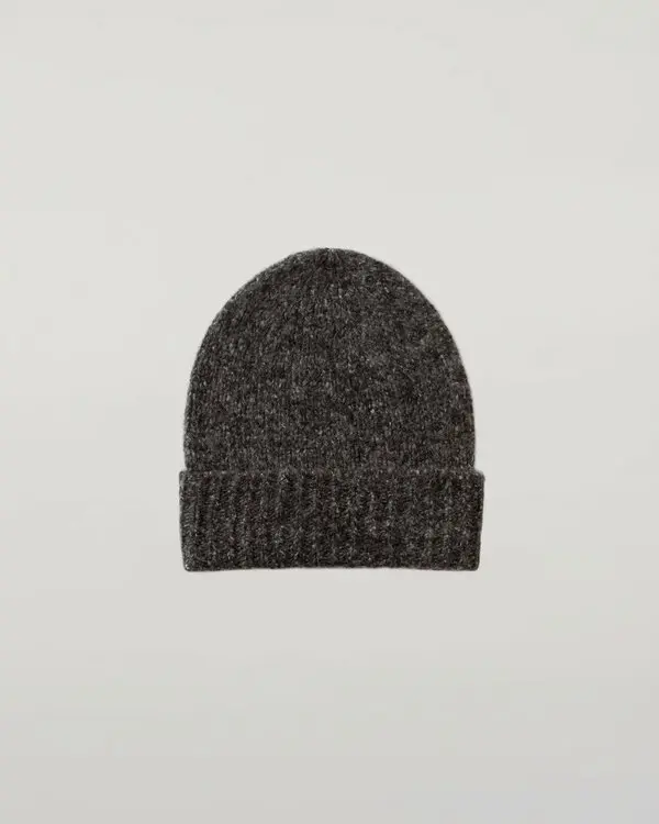 Johnstons Of Elgin Cashmere Bouclé Beanie - Grey