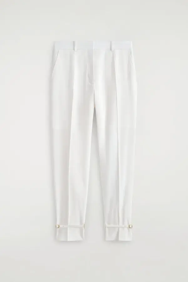 Cos Linen Straight-leg Trousers - White