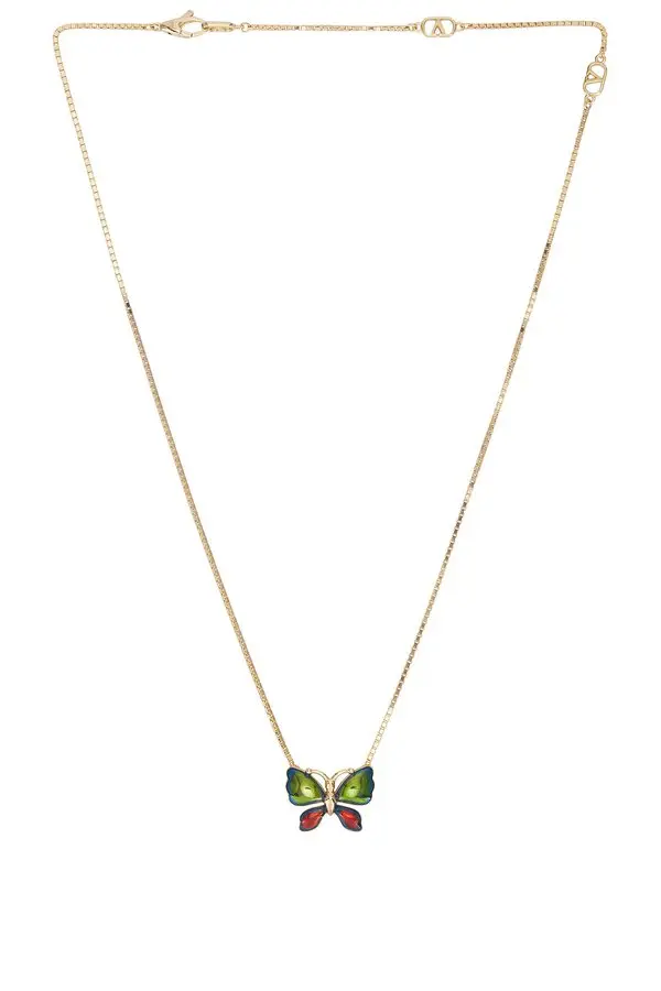 Valentino Garavani Vouloirvoler Butterfly Necklace - Oro & Multicolor