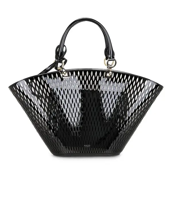 TOM FORD Cut Out Patent Leather Medium Panier Bag